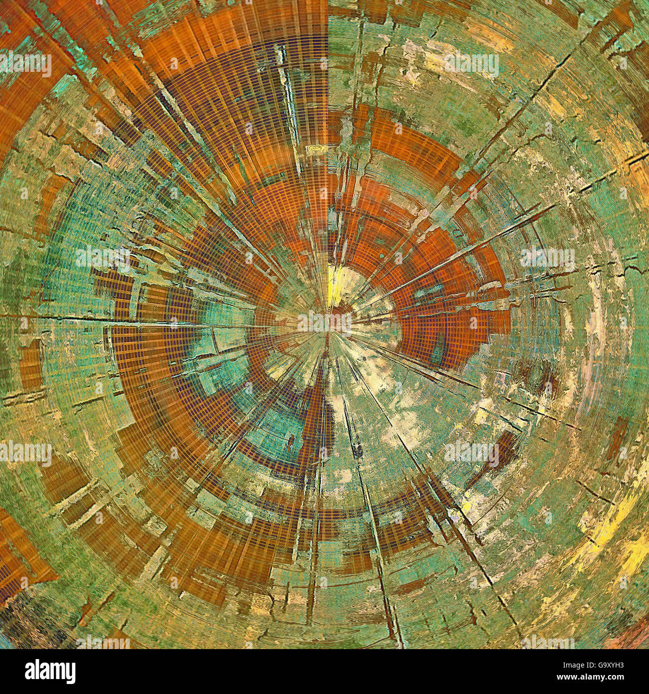 Spherical ancient textured background or shabby backdrop. With ...