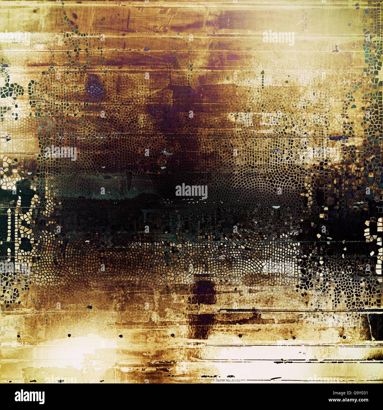 Distressed grunge texture, damaged vintage background with different ...