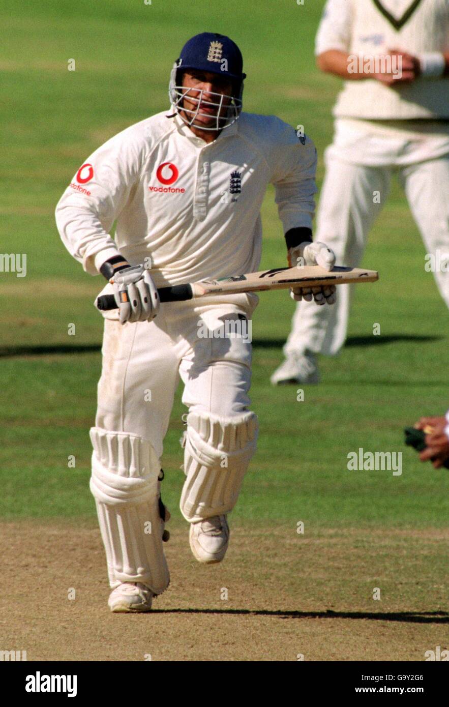 England's Mark Butcher makes up the runs as he leads England to victory ...