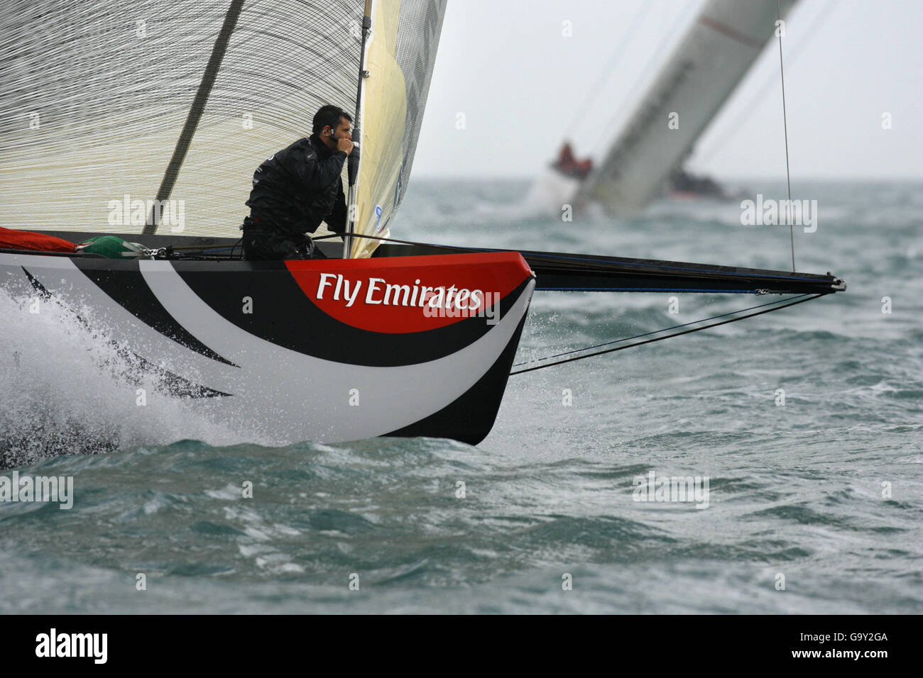 The bowman aboard the boat of British Olympic sailing gold medallist ...