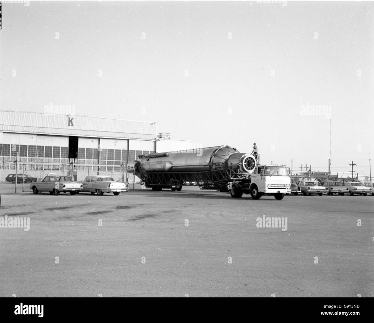 A Convair Atlas missile 15B launch test, mid-1960s, crucial for ...