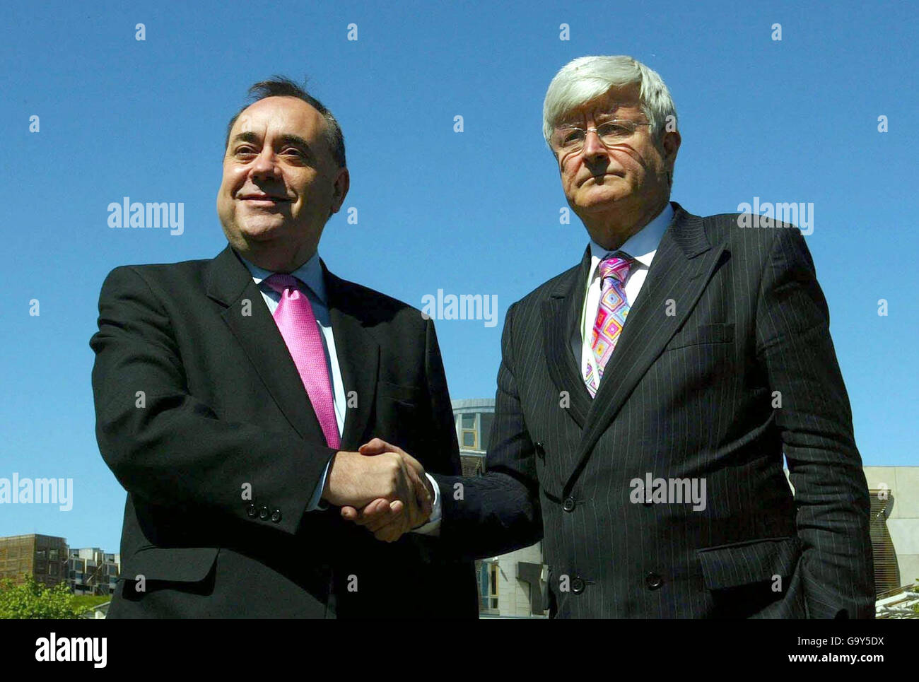 Scottish National Party leader Alex Salmond and Scottish Green party ...