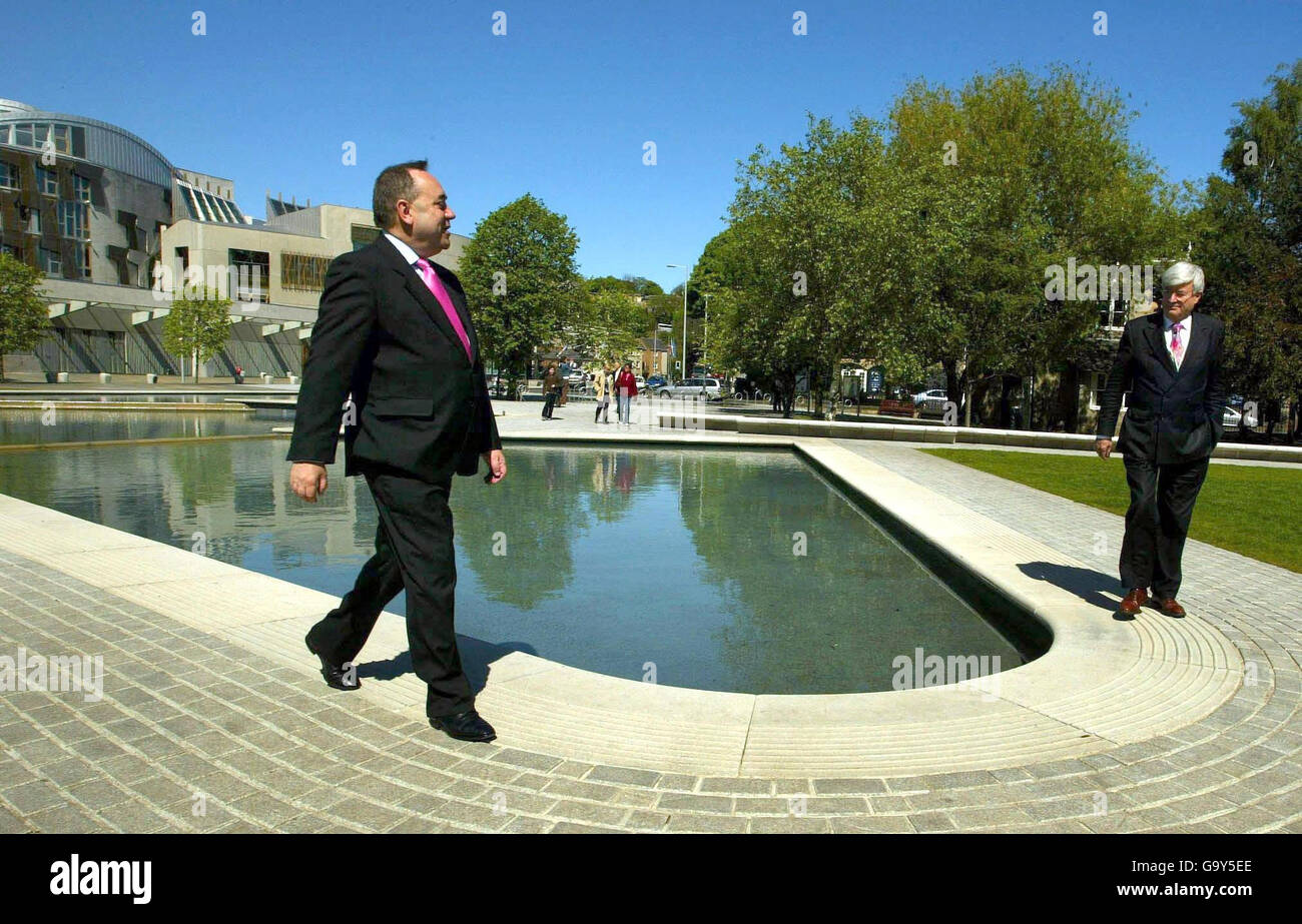 Scottish National Party leader Alex Salmond (left) and Scottish Green ...