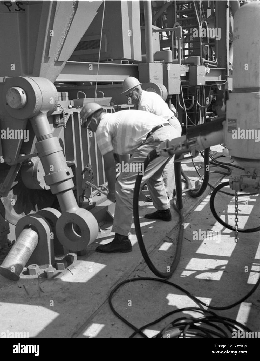 This image from the Atlas Negative Collection documents an early stage ...