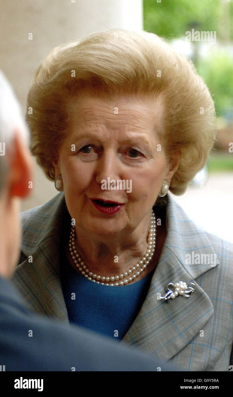 Baroness Thatcher arrives at the Imperial War Museum in south London to ...