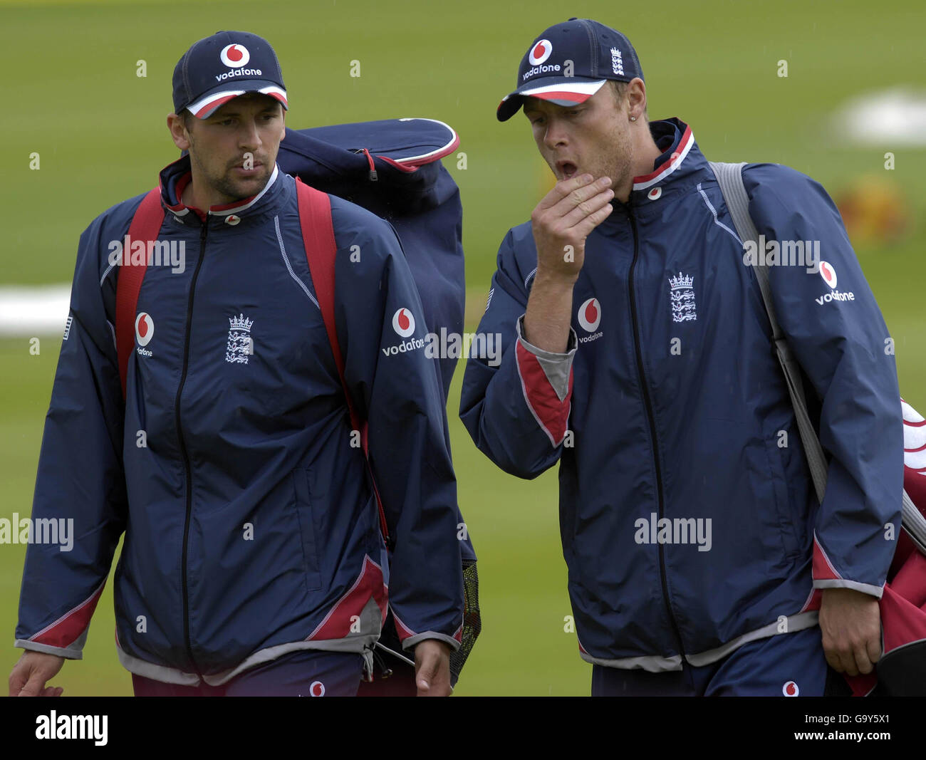 Englands steve harmison during nets practice at lords hi-res stock ...