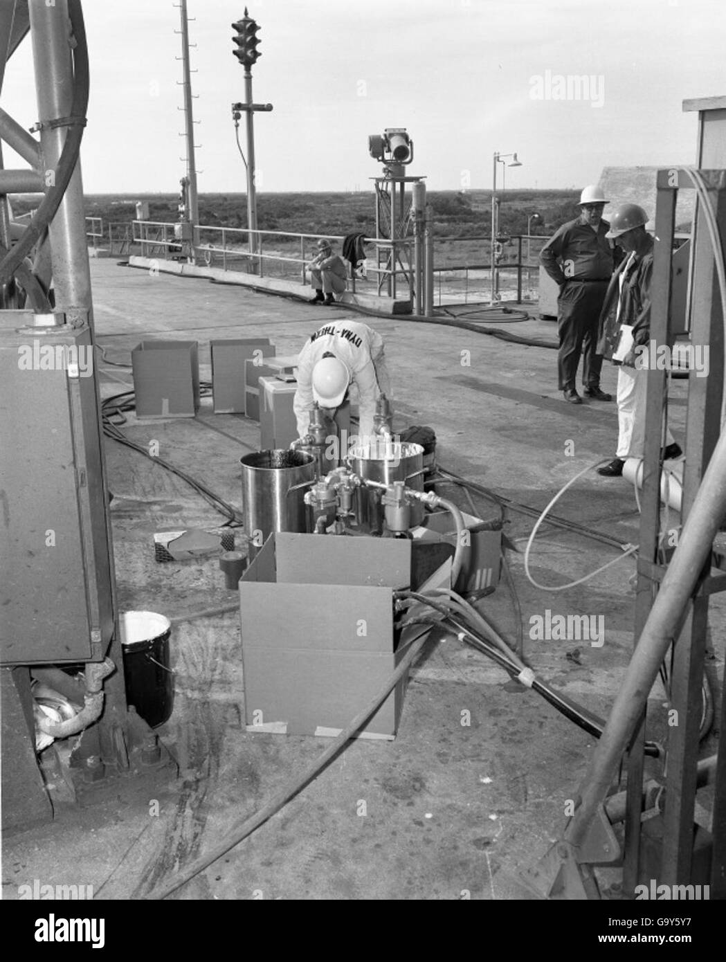 This image from the Atlas Negative Collection captures an Atlas missile ...