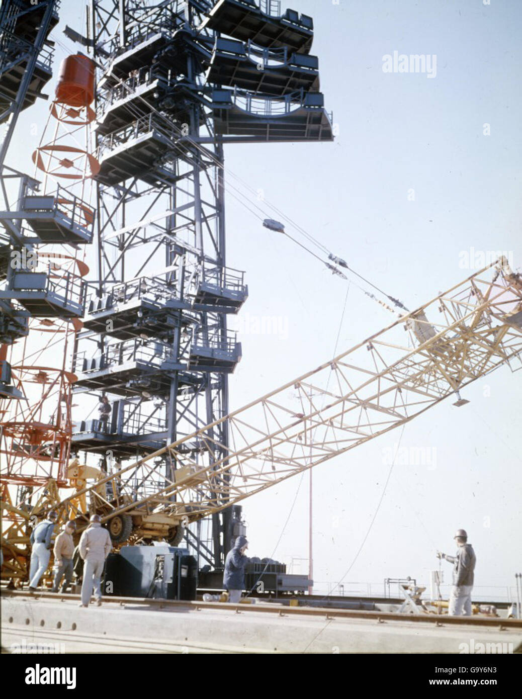 Atlas missile 12A undergoing first inspection wave, showcasing early ...