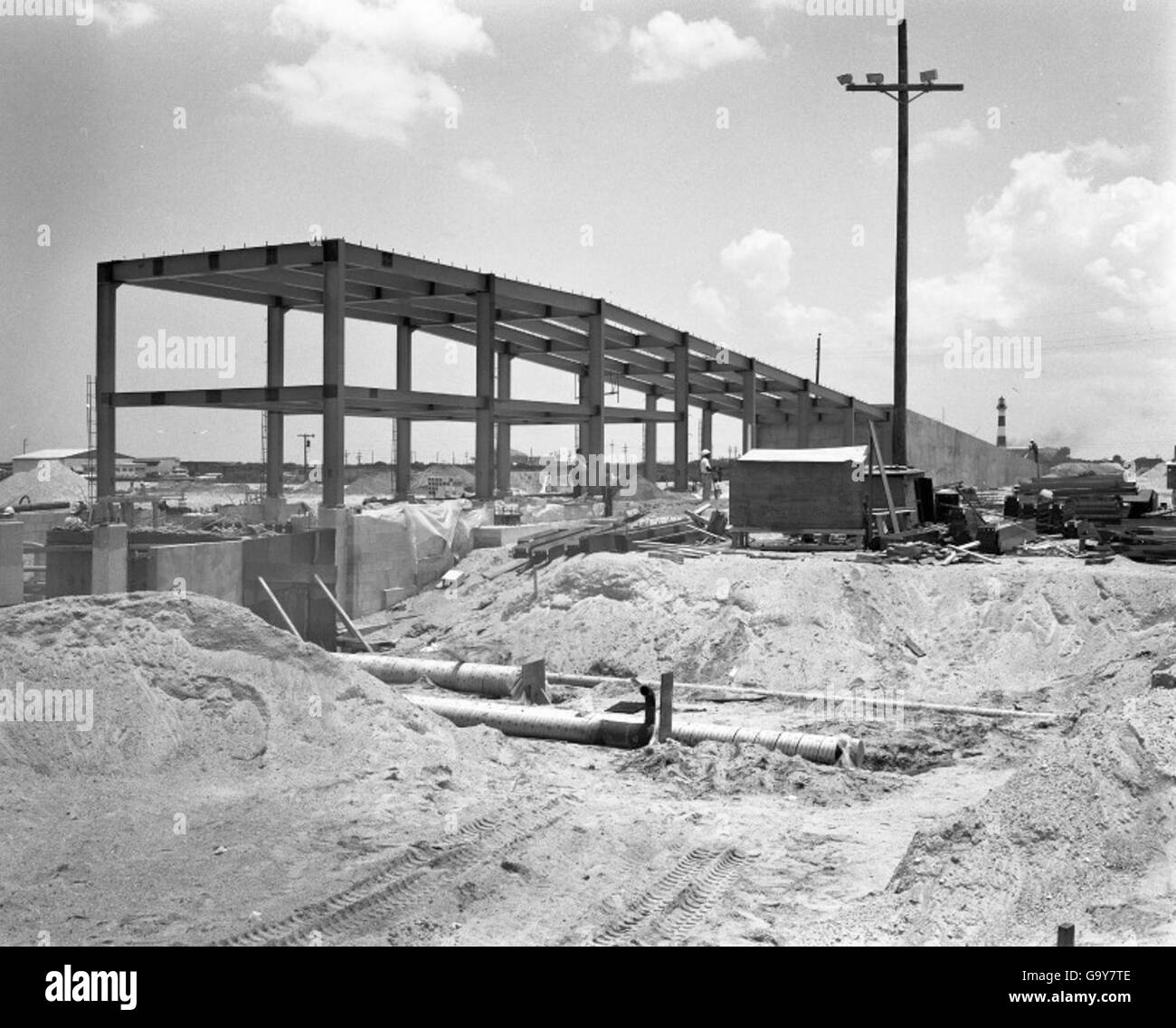 Photograph from the Atlas Negative Collection, capturing a test launch ...