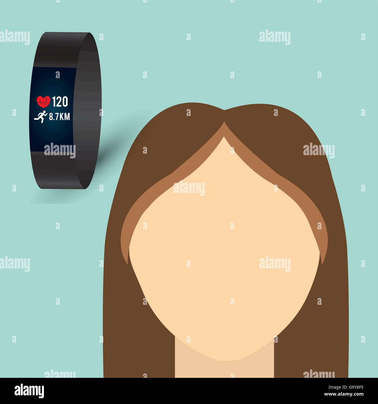 wearable technology design. social media icon, vector illustration ...