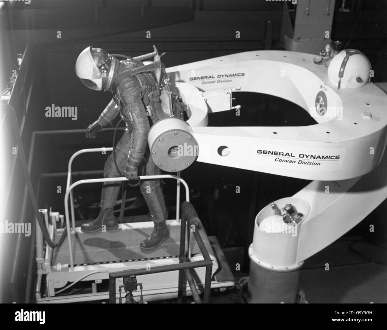 A close-up shot of the Atlas missile during pre-launch testing. The ...