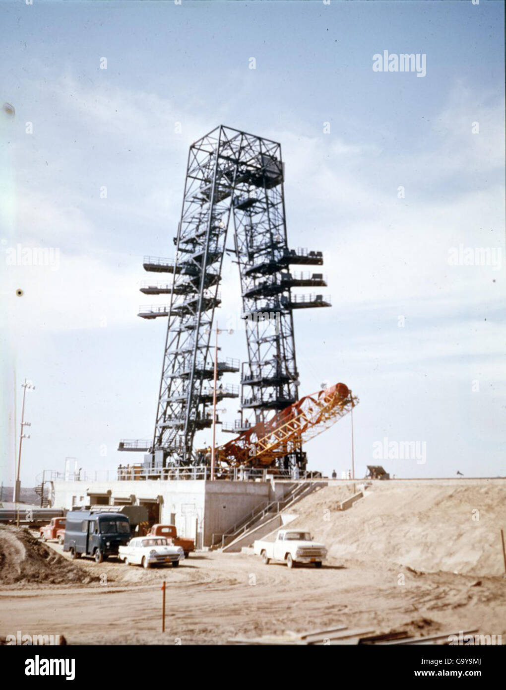 Atlas missile 12A undergoing first inspection wave, showcasing early ...