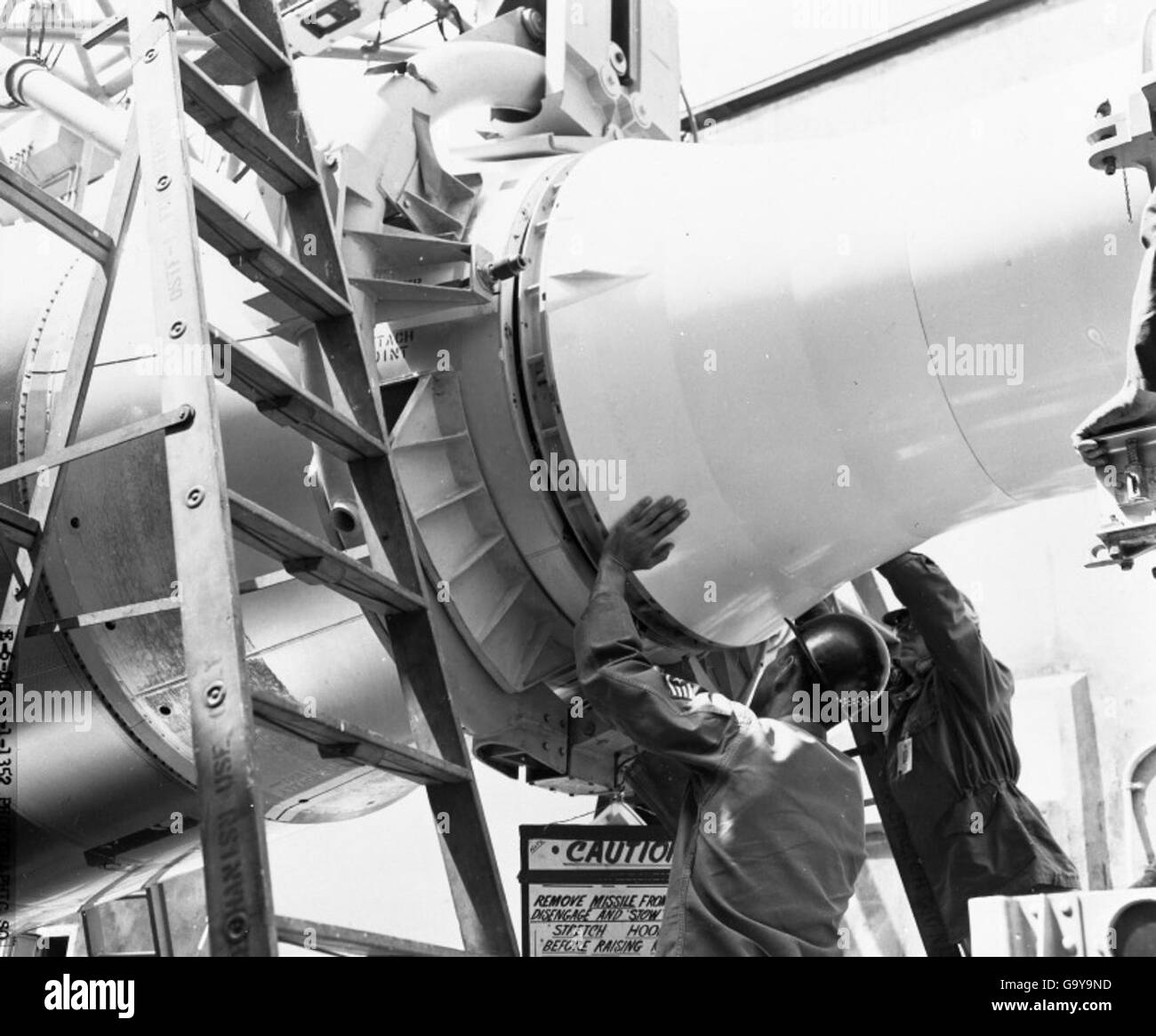 An Atlas missile 12B launch, part of the missile program's testing ...