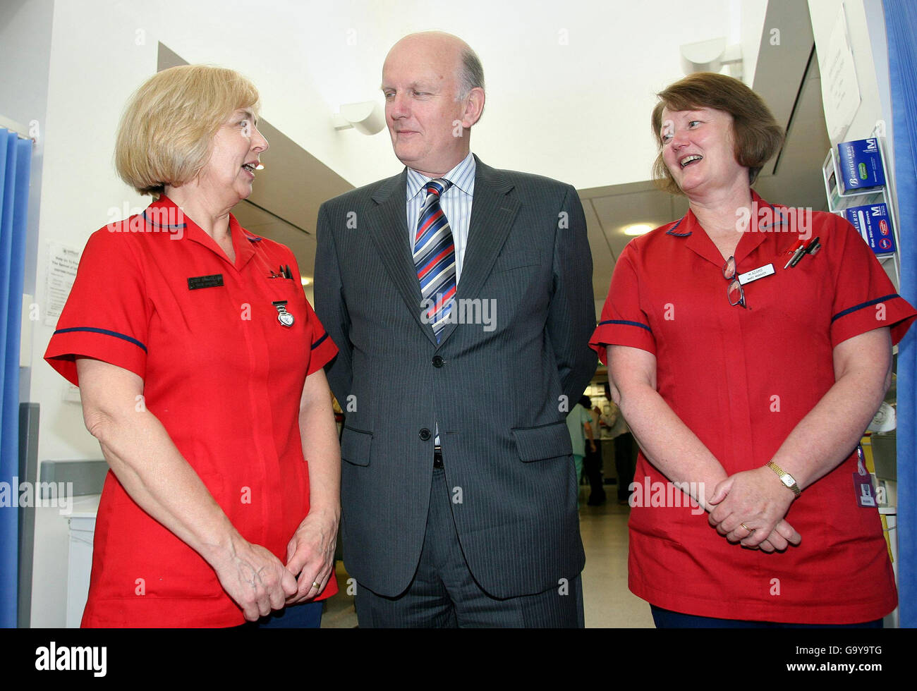Chats with sonya mccallion left and mary adams hi-res stock photography ...