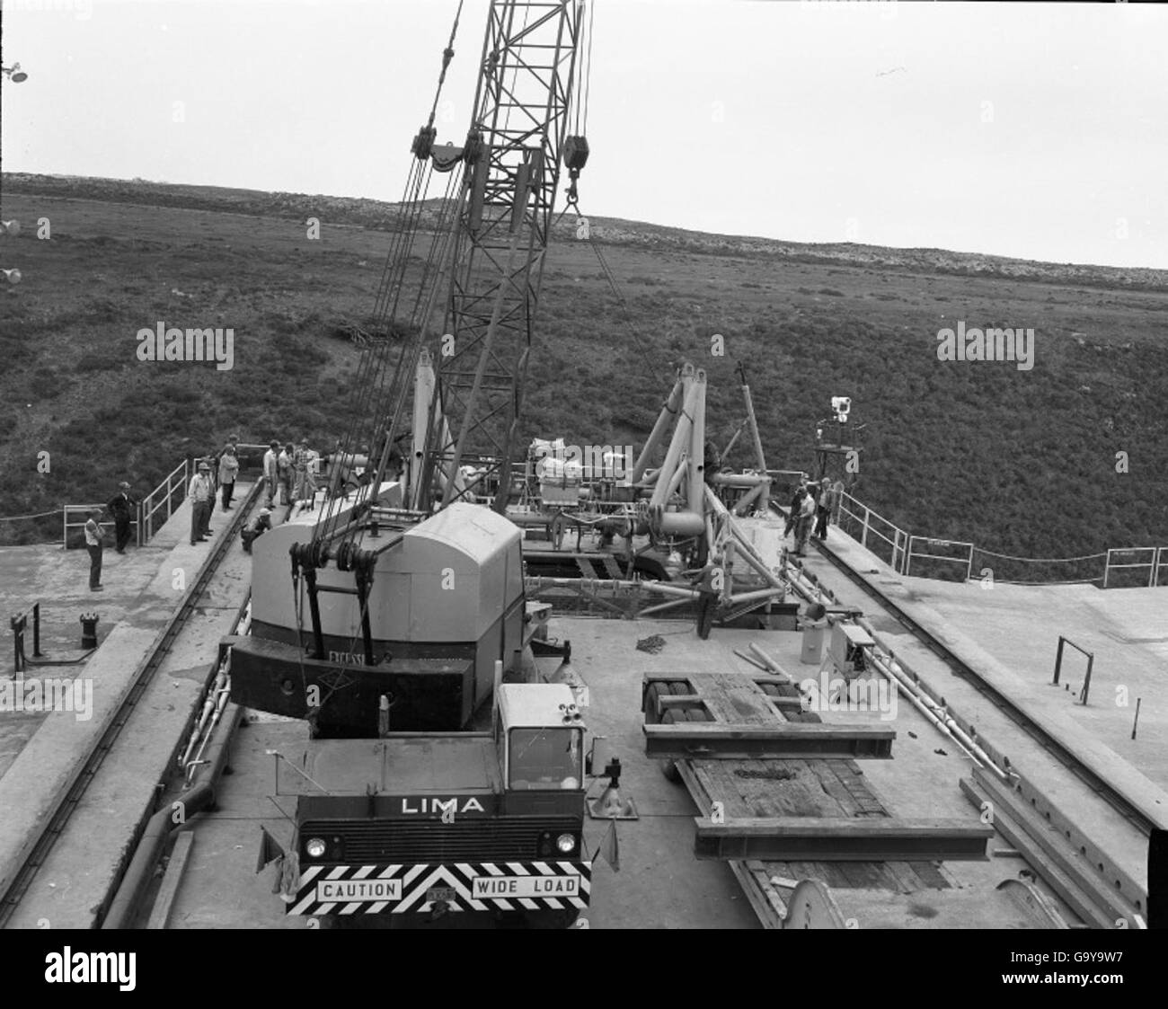 GD Astronautics Atlas missile test photograph documenting launch pad ...