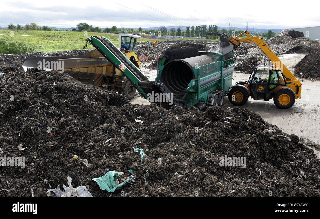 Pictured is the composting station at the Lower Polmaise refuse tip ...