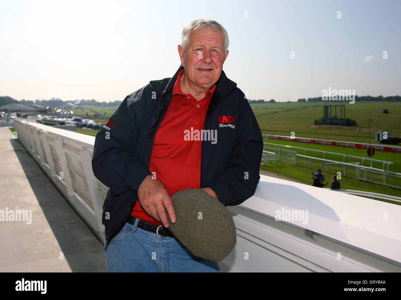 Horse trainer David Elsworth at Epsom Downs racecourse Stock Photo - Alamy