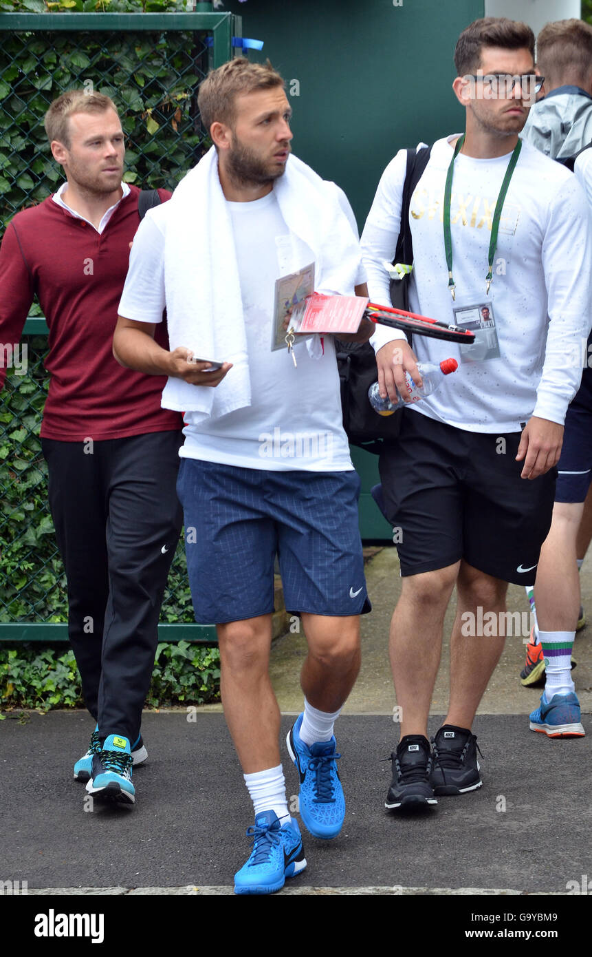 London, UK, 1 July 2016, Daniel Dan Evans arrives. Arrivals on Friday ...