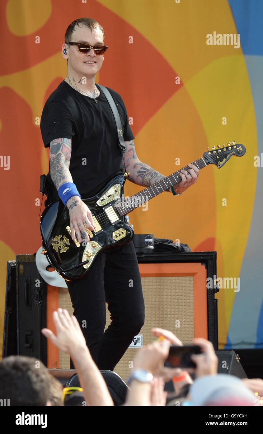 New York, NY, USA. 1st July, 2016. Matt Skiba, Blink 182 on stage for ...