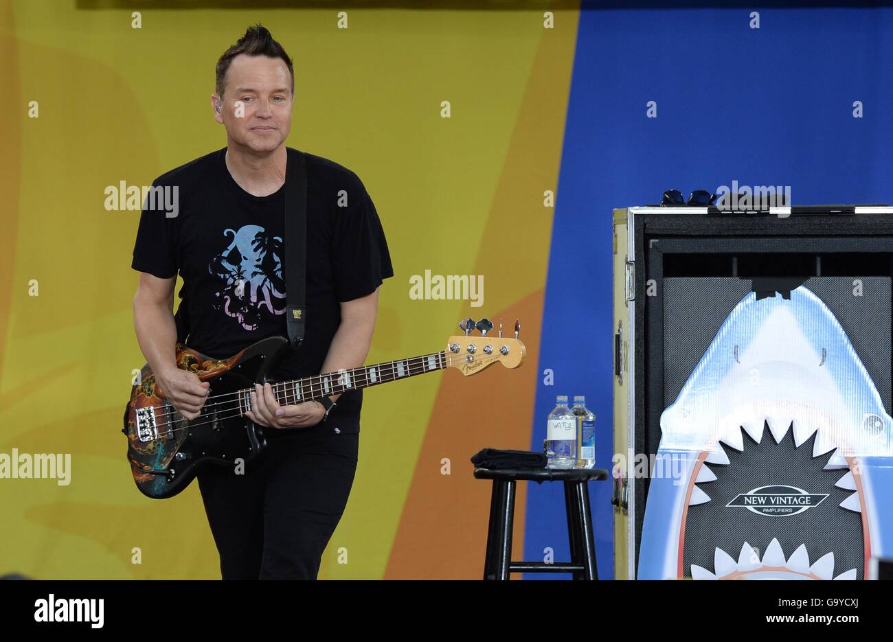 New York, NY, USA. 1st July, 2016. Mark Hoppus, Blink 182 on stage for ...