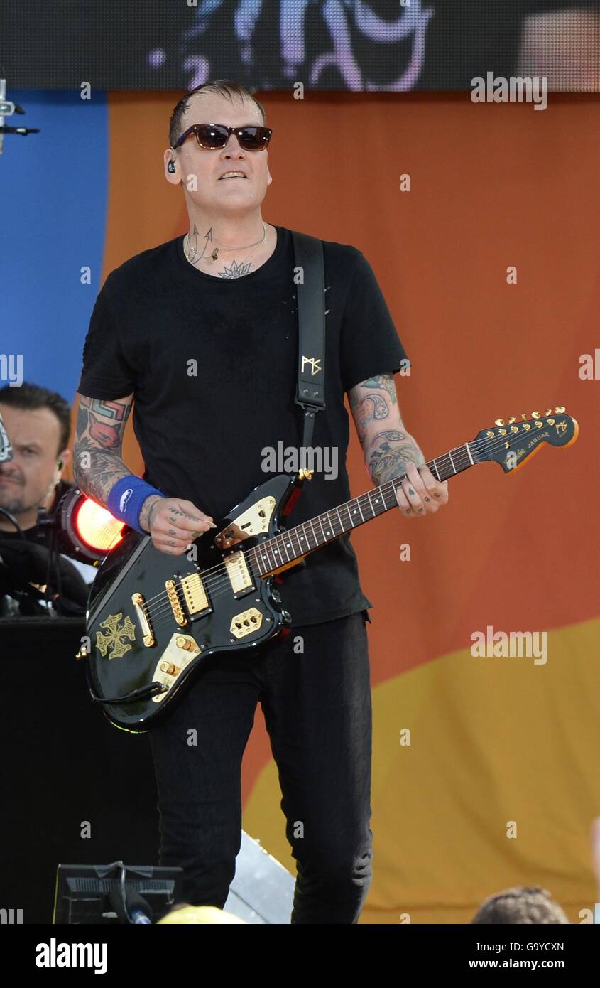 New York, NY, USA. 1st July, 2016. Matt Skiba, Blink 182 on stage for ...