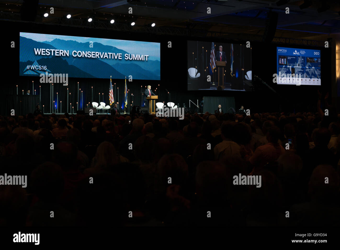 Sarah Palin and Donald Trump speak at the Western Conservative Summit ...