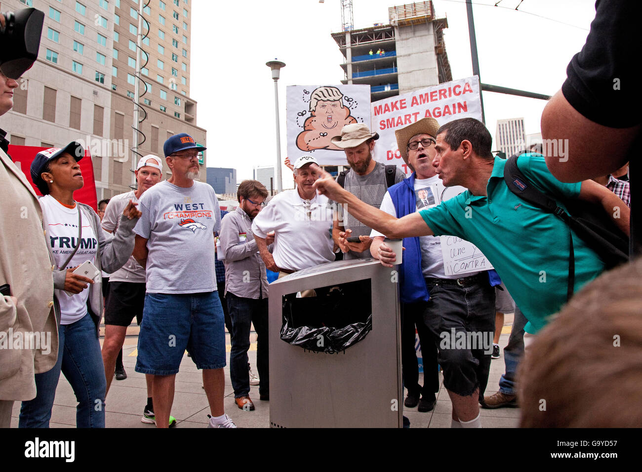 Denver, Colorado, USA. 1st July 2016. Supporters and opponents of ...