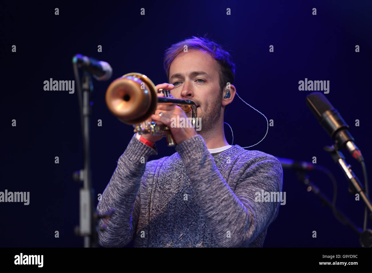 Delamere, Cheshire, UK. 1st July, 2016. Oxford band Stornoway perform ...