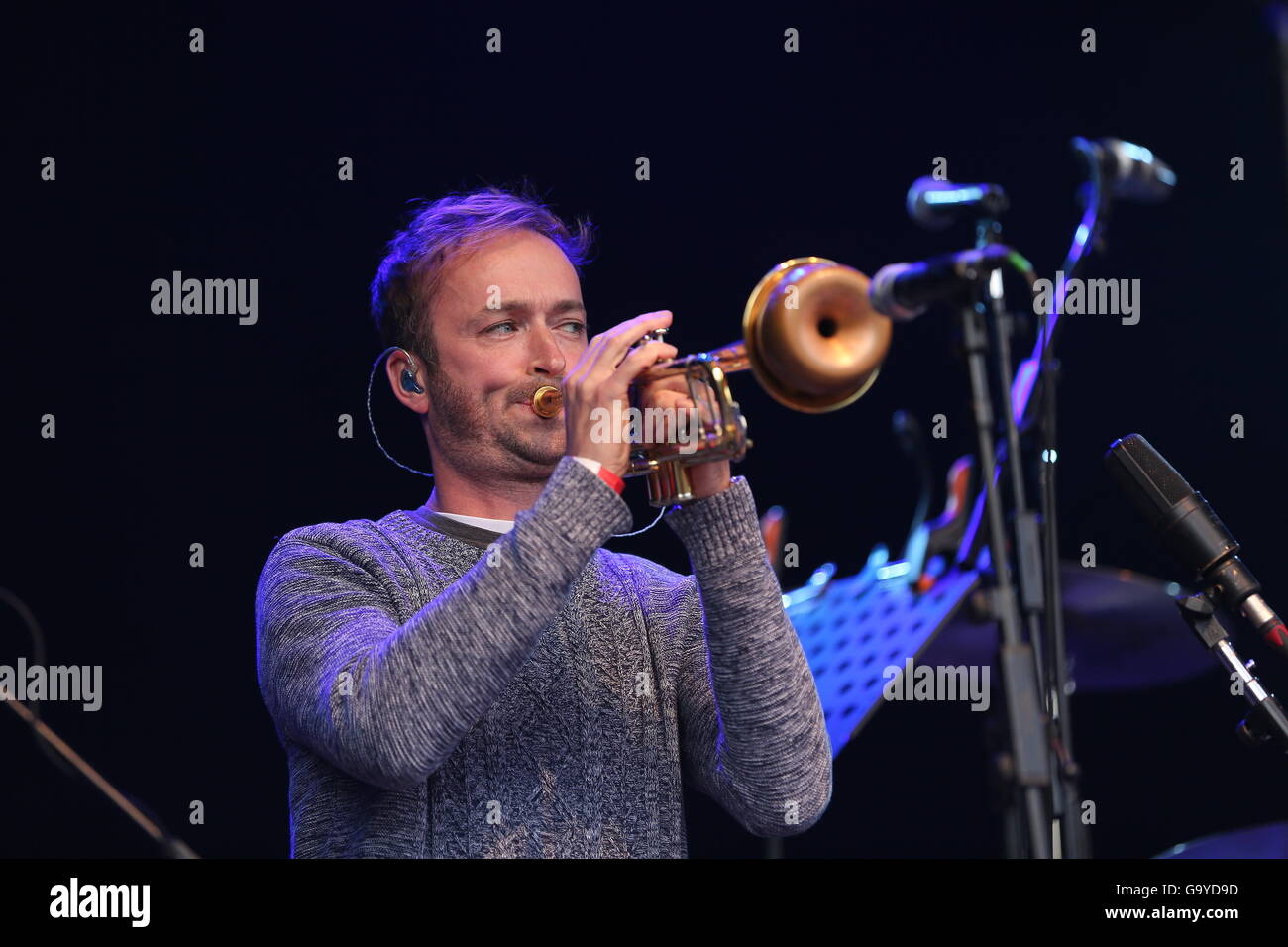 Delamere, Cheshire, UK. 1st July, 2016. Oxford band Stornoway perform ...