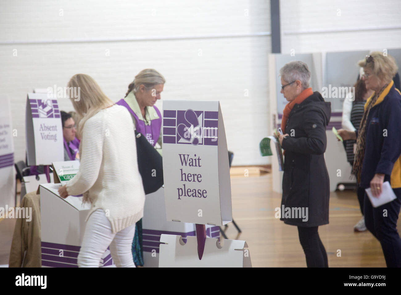 Polling centre inside hi-res stock photography and images - Alamy