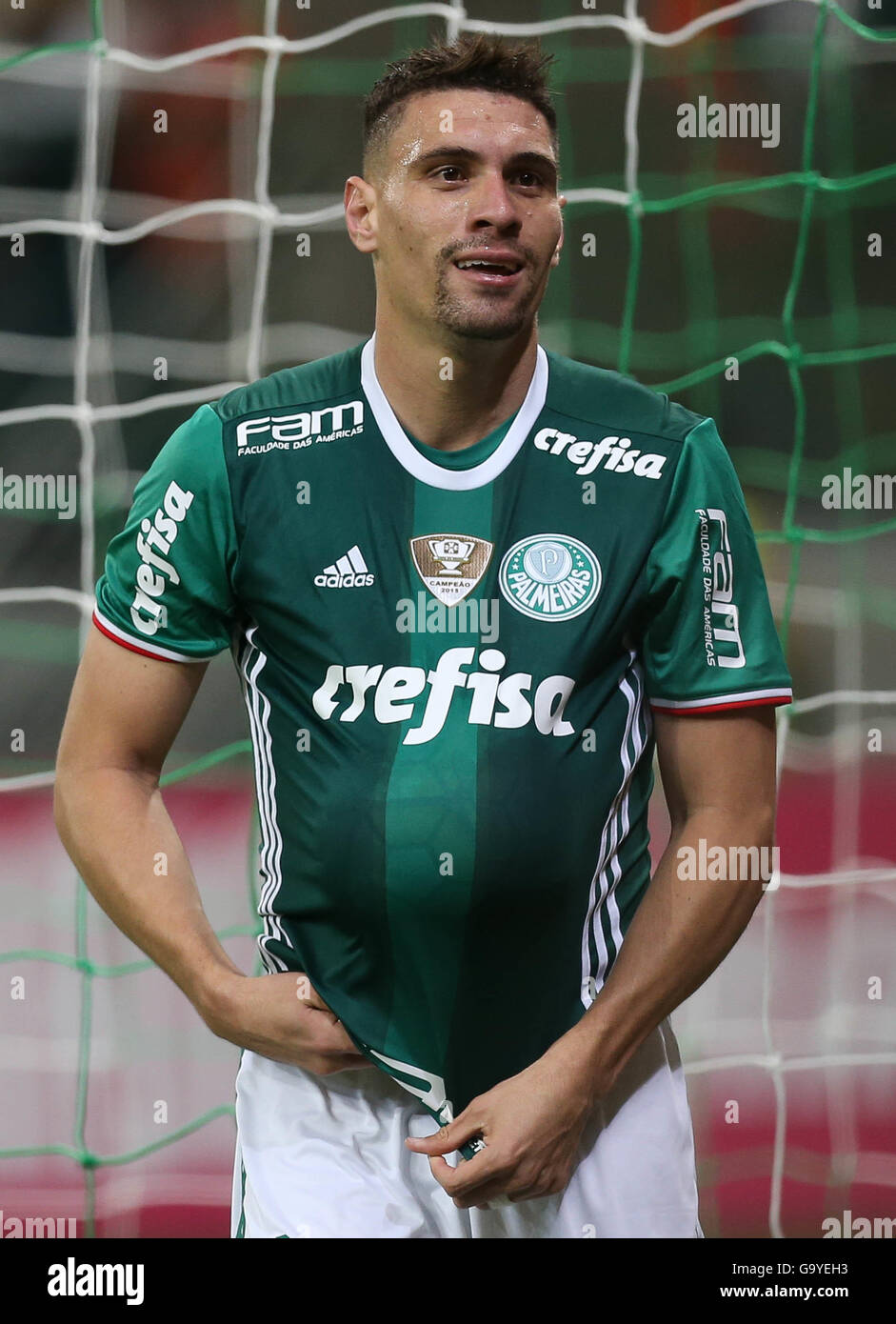 SAO PAULO, Brazil - 06/30/2016: PALM X FIGUEIRENSE - Moses, player of ...