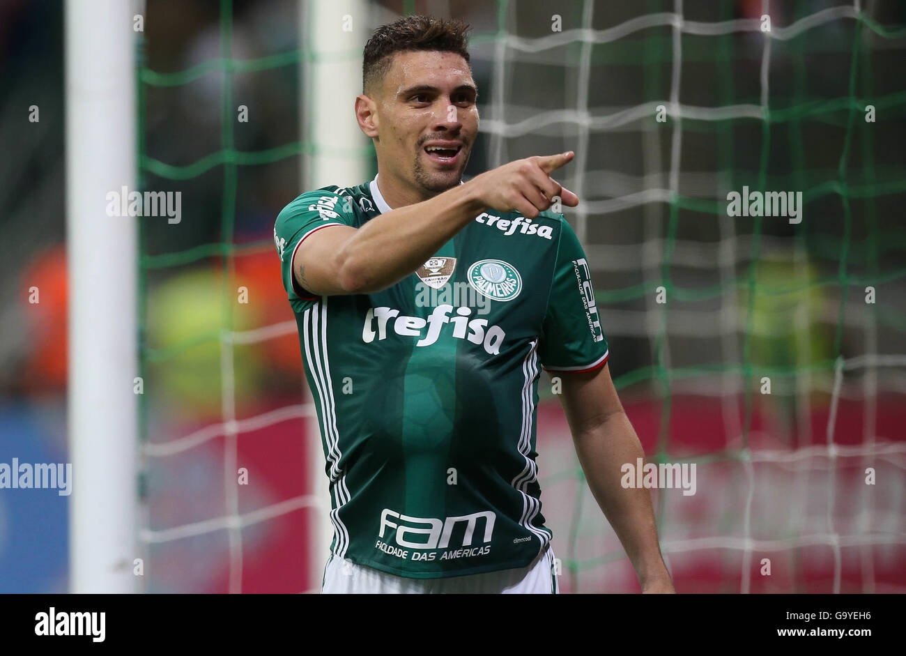 SAO PAULO, Brazil - 06/30/2016: PALM X FIGUEIRENSE - Moses, player of ...