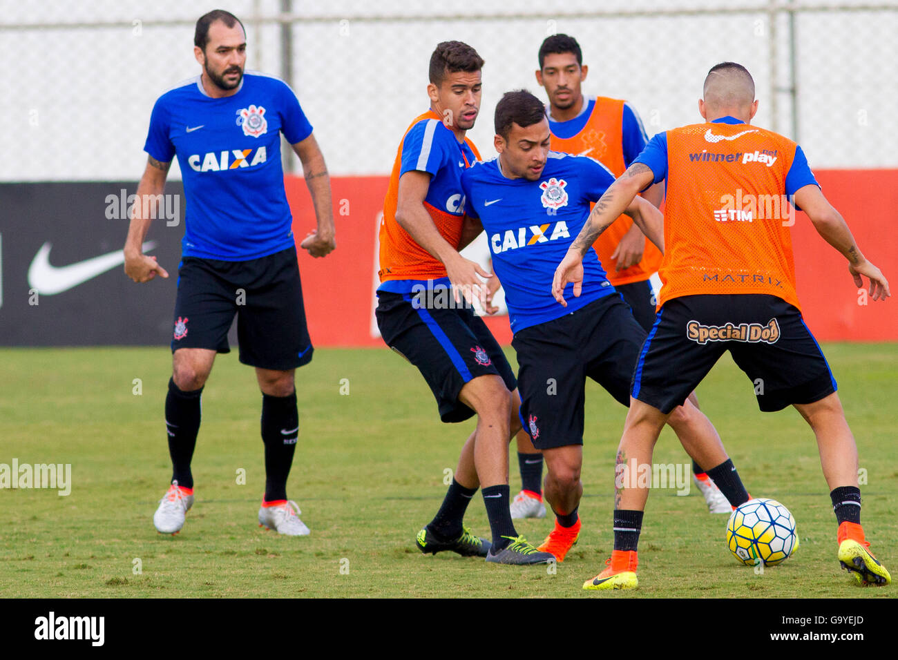 SAO PAULO, Brazil - 07/01/2016: TRAINING CORINTHIANS - Maycon during ...