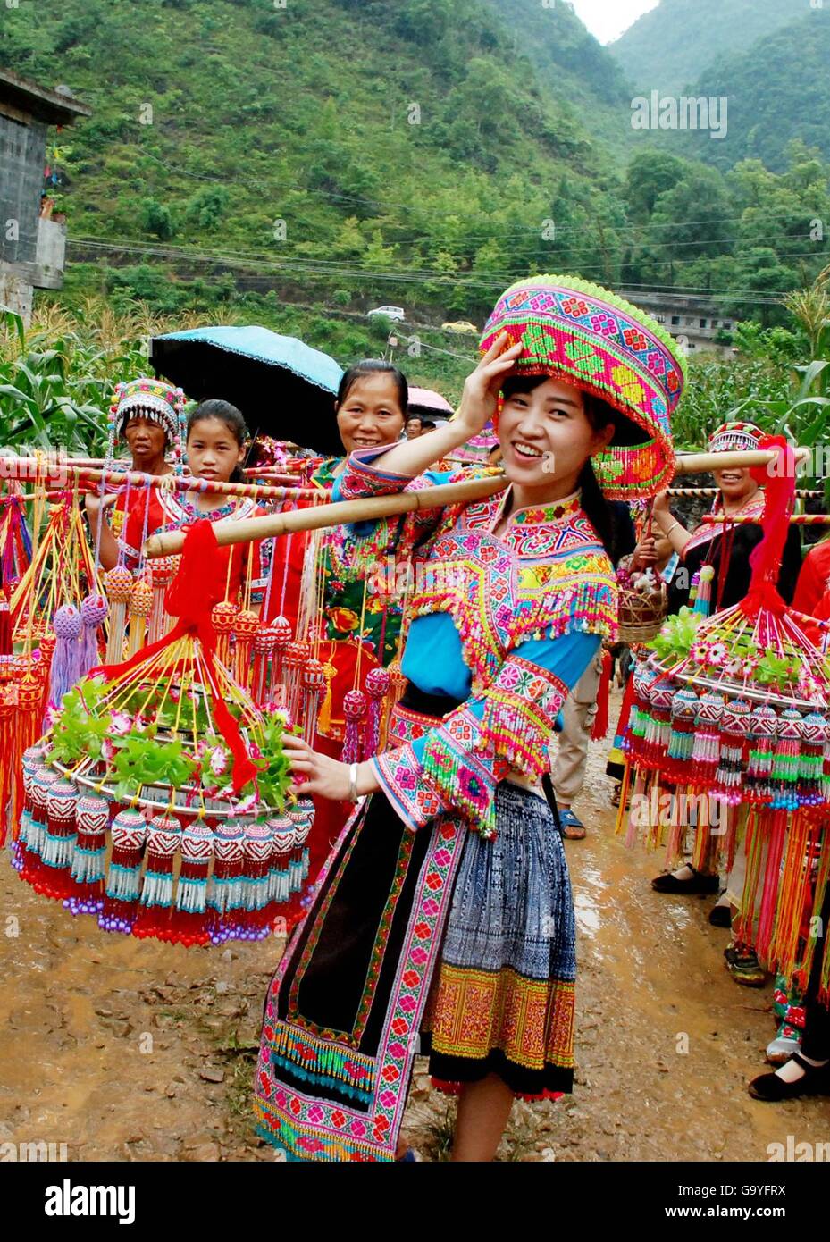 Hechi, China's Guangxi Zhuang Autonomous Region. 2nd July, 2016. People ...