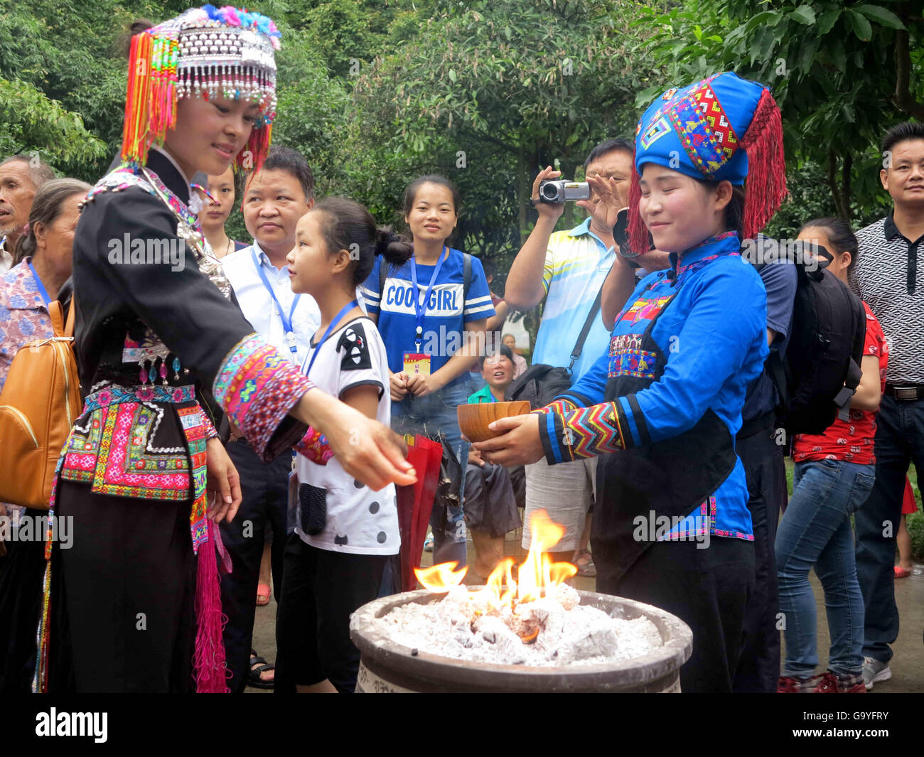 Hechi, China's Guangxi Zhuang Autonomous Region. 2nd July, 2016. People ...