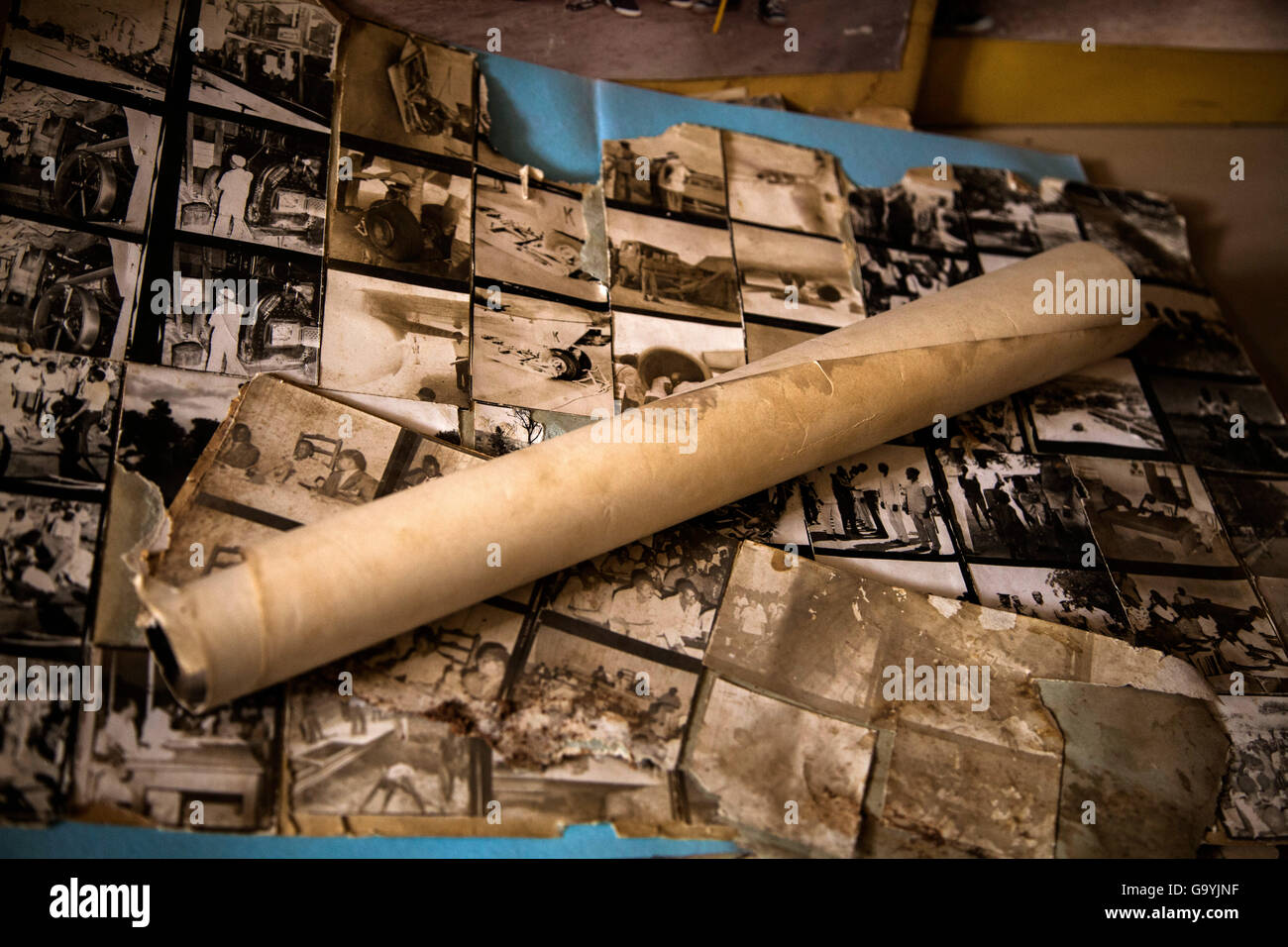 Assorted photographs, pictured in the national archives in the capital ...