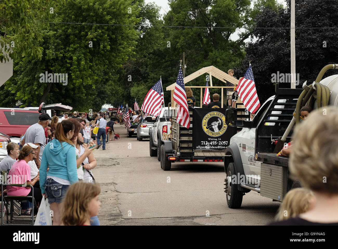 Whiting, IOWA, USA. 4th July, 2016. The Fourth of July parade in ...