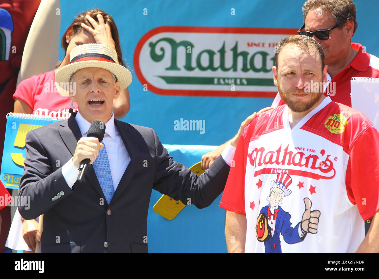 George Shea & Joey Chestnut Stock Photo - Alamy