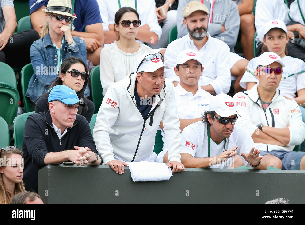 London, UK. 4th July, 2016. Michael Chang Tennis : Coach Michael Chang ...