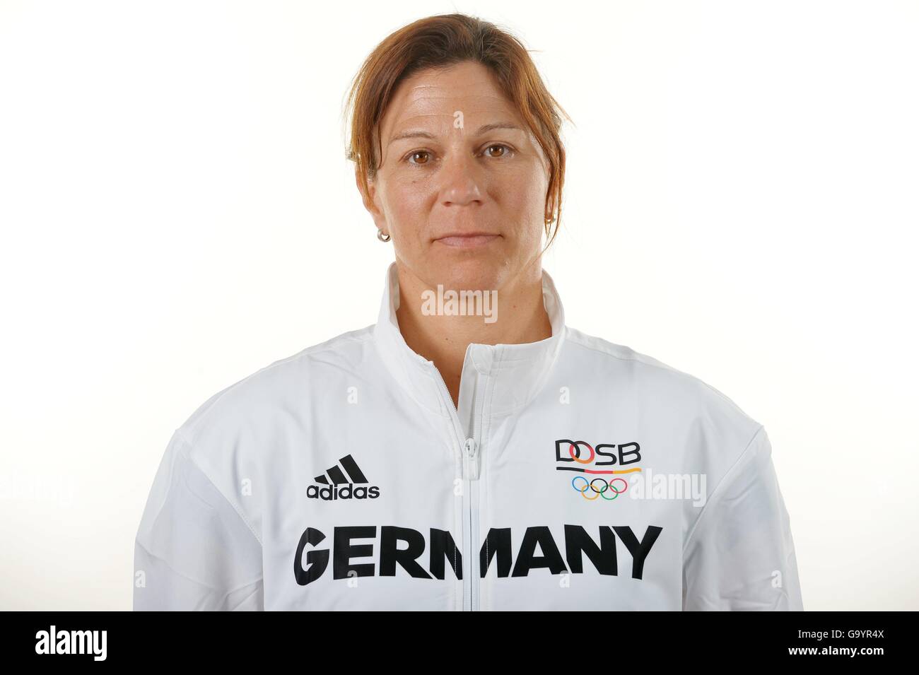 Hannover, Germany. 04th July, 2016. Kim Raisner poses at a photocall ...