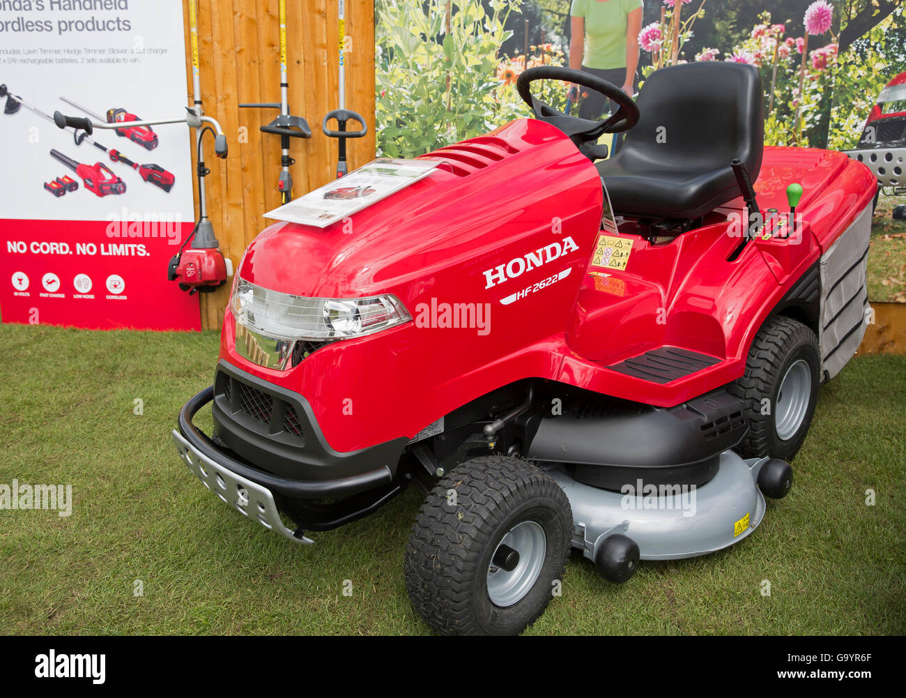 Hampton Court,UK,4th July 2016,Honda ride on lawn mower at RHS Hampton ...