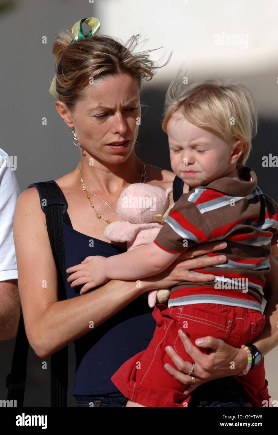 Kate McCann carries son Sean to the creche in Praia Da Luz, Portugal, 2 ...