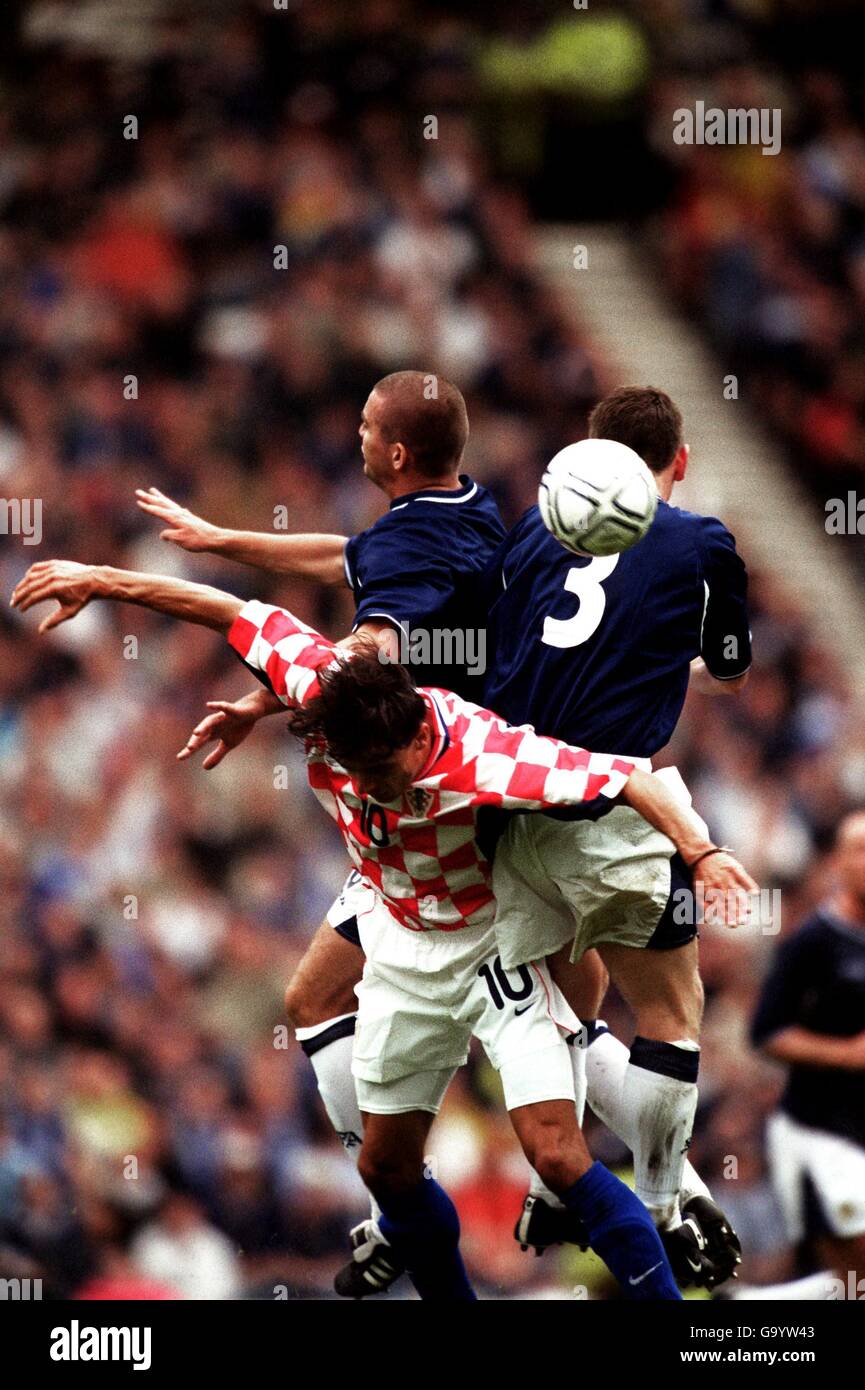 Scotland's Dominic Matteo and Gary Naysmith Push Croatia's Boris ...