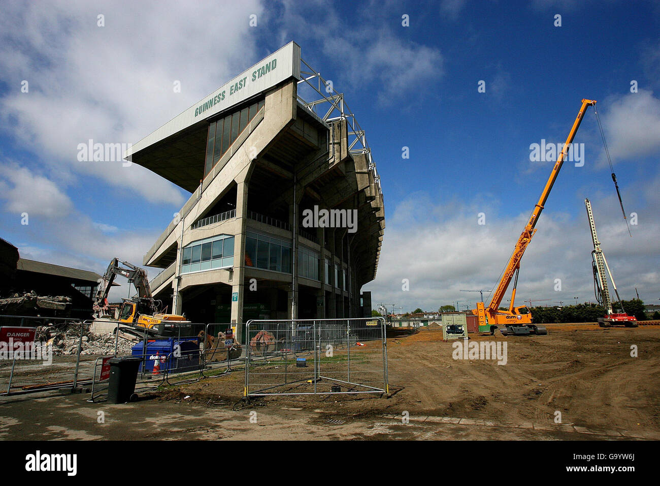Redevlopment of Landsdown Road Stadium. A view of the East Stand as ...
