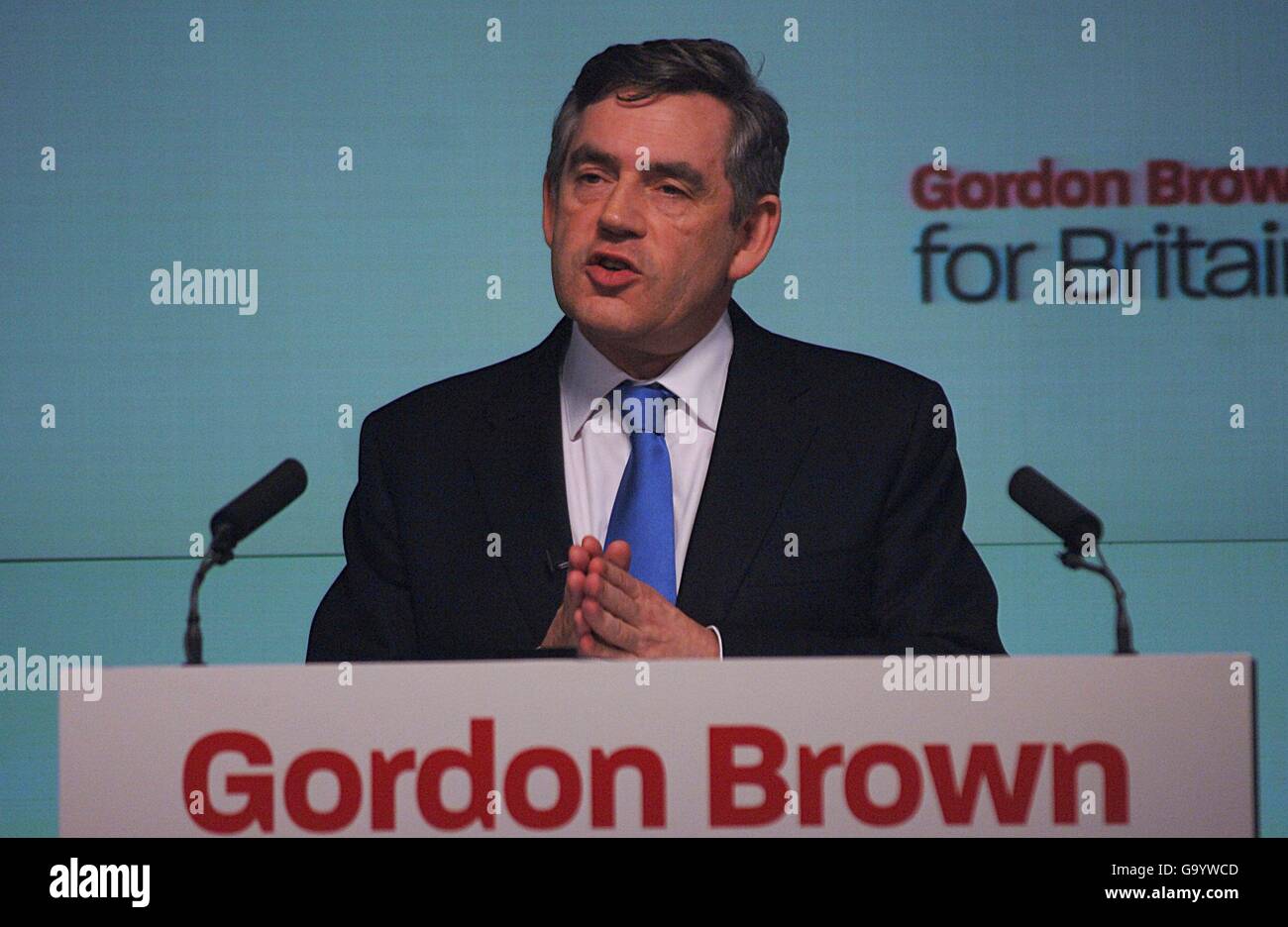 Gordon Brown confirmed as next Labour leader Stock Photo - Alamy