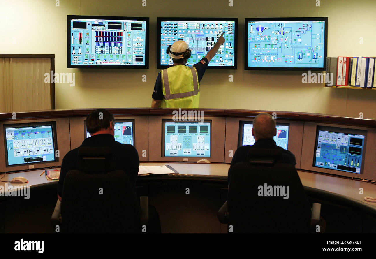 Pictured is a general view of staff at work in the Control room at ...