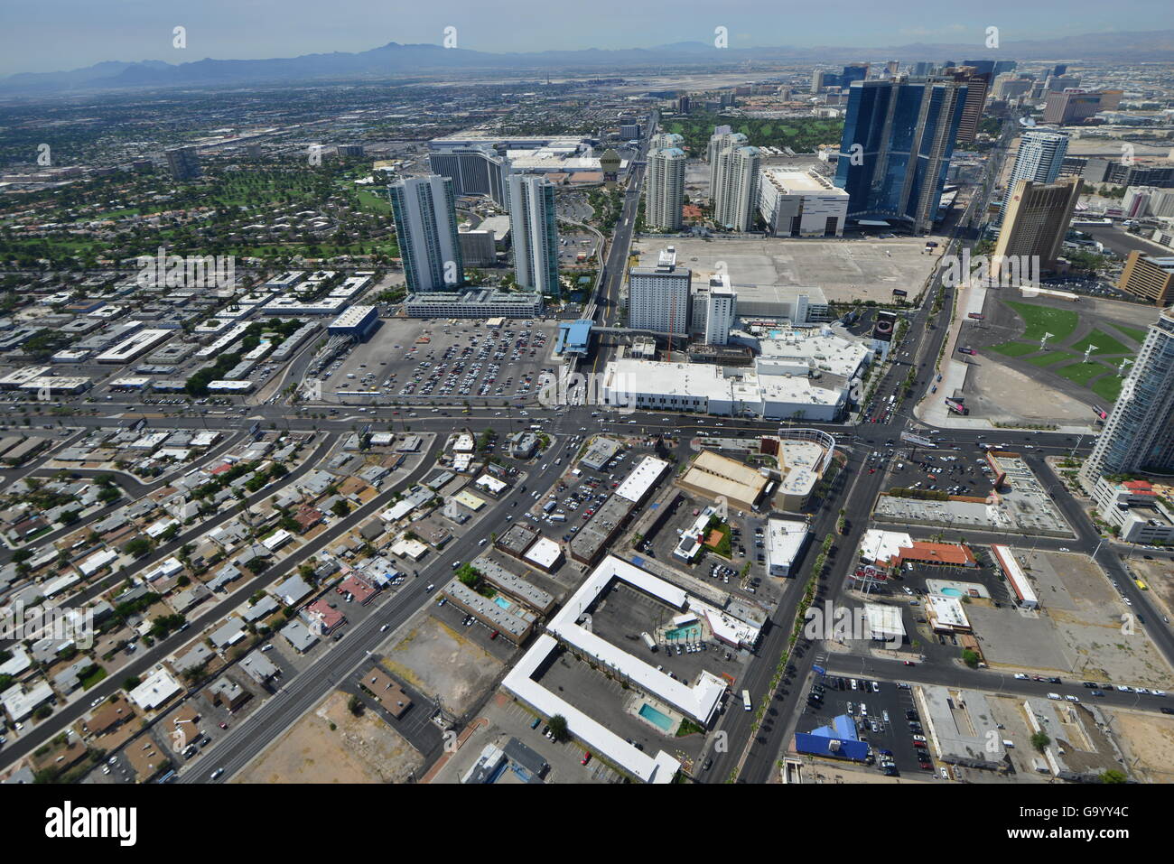 A Panoramic view of Las Vegas from the Stratosphere Tower Stock Photo ...