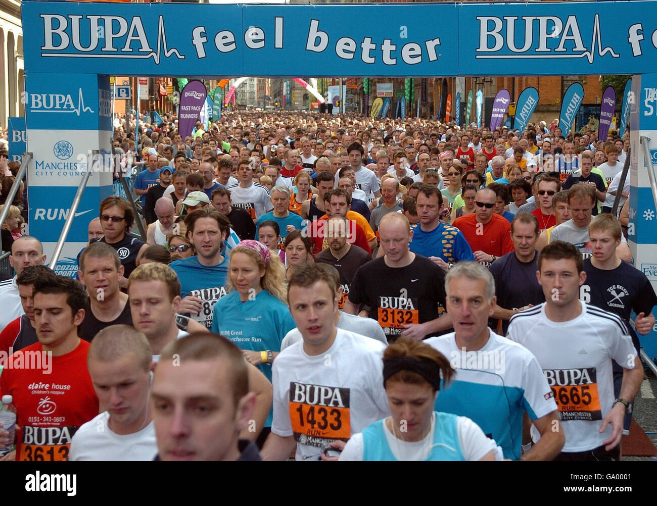 Athletics - BUPA Great Manchester Run. Runners during the BUPA Great ...