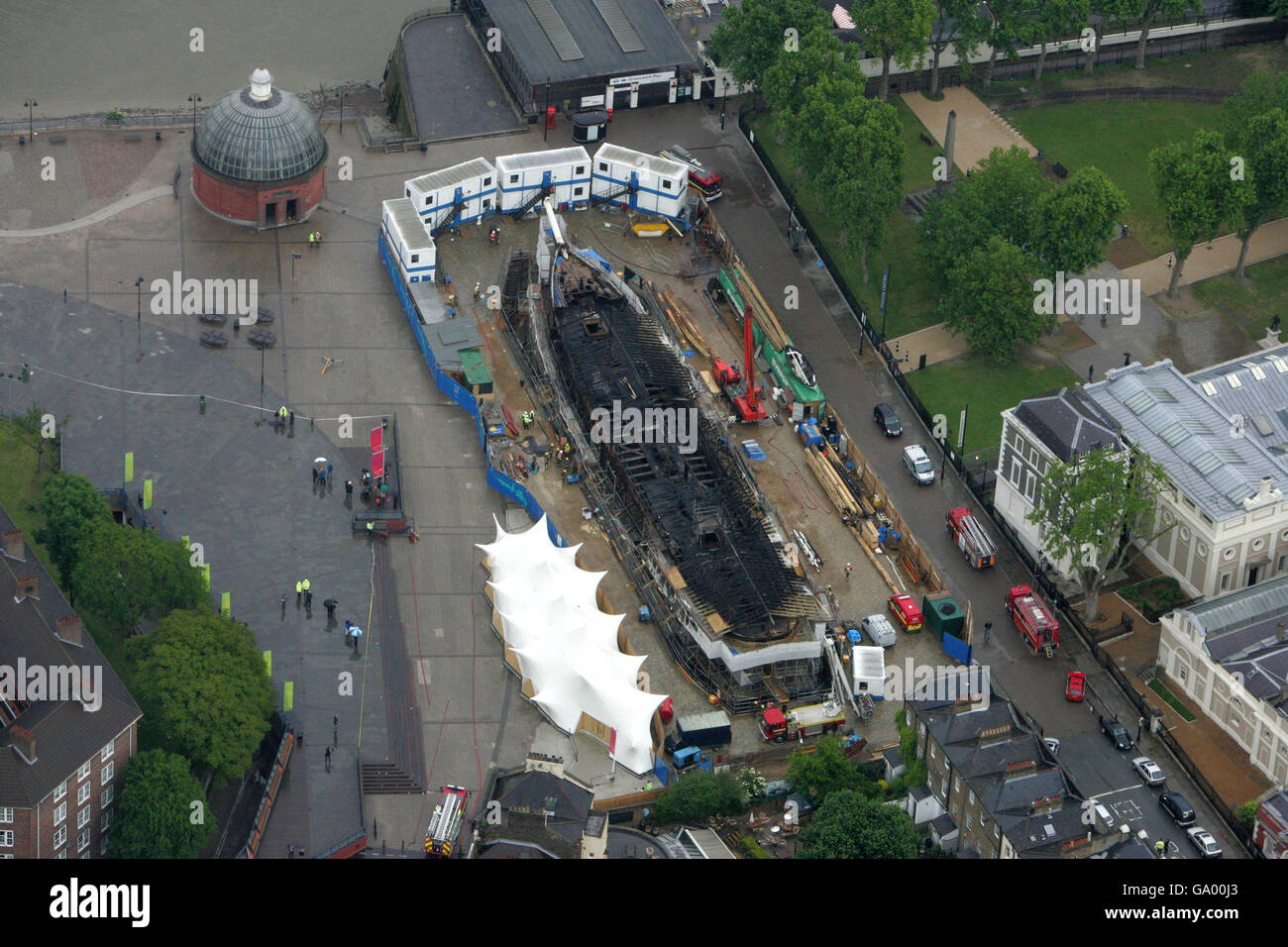 Cutty Sark fire Stock Photo - Alamy