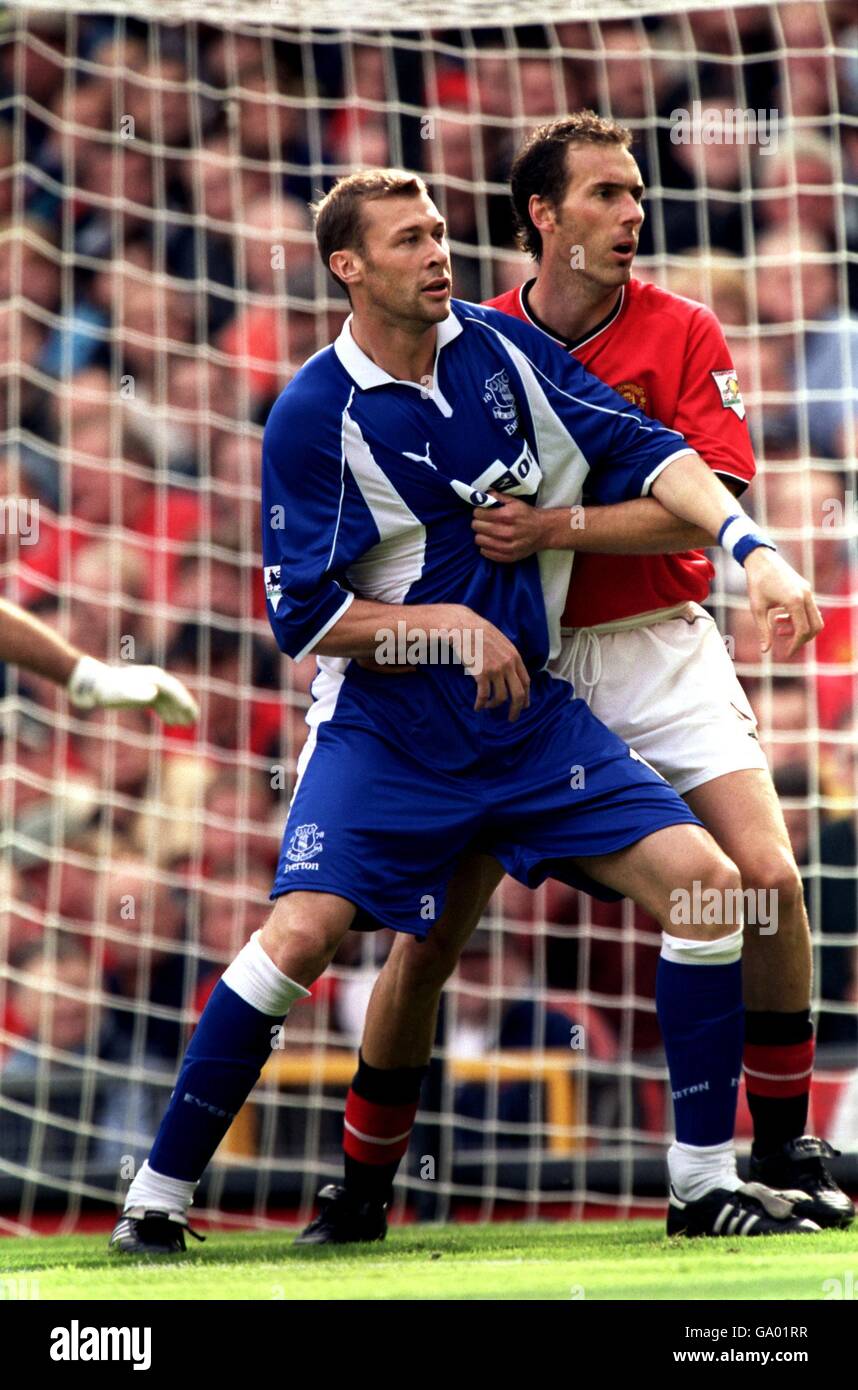 Manchester United's new signing Laurent Blanc makes his debut at Old ...
